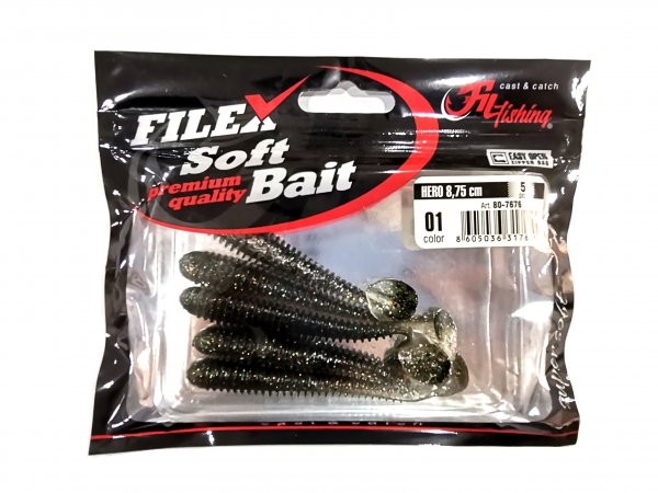 SILIKONSKA VARALICA FILEX WORM-SHAD HERO 01 8.75CM