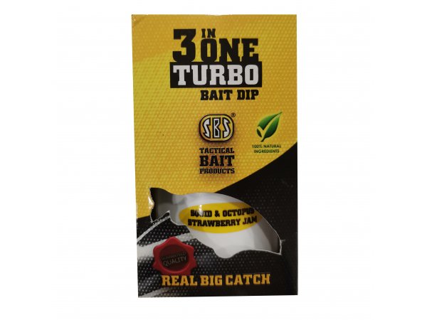 SBS 3IN1 TURBO BAIT DIP 80ML SQUID OCTOPUS & JAGODA