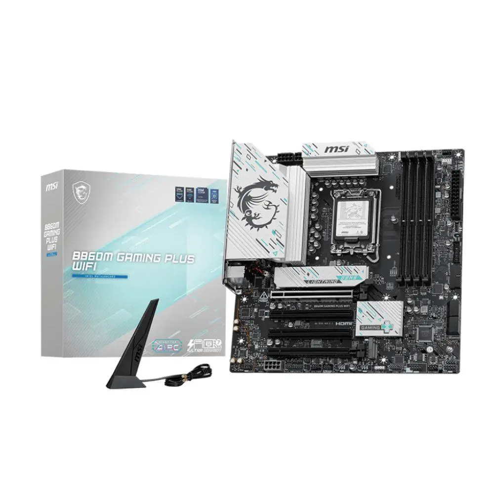 MSI Matična ploča, B860M GAMING PLUS WIFI, Intel Core Ultra Processors (Series 2), Intel B860, Micro ATX (mATX)
