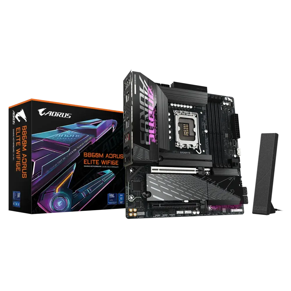 Gigabyte Matična ploča B860M AORUS ELITE WIFI 6E, Intel Core Ultra procesori (Serija 2), AMI UEFI BIOS, Intel B860 Express, Micro ATX