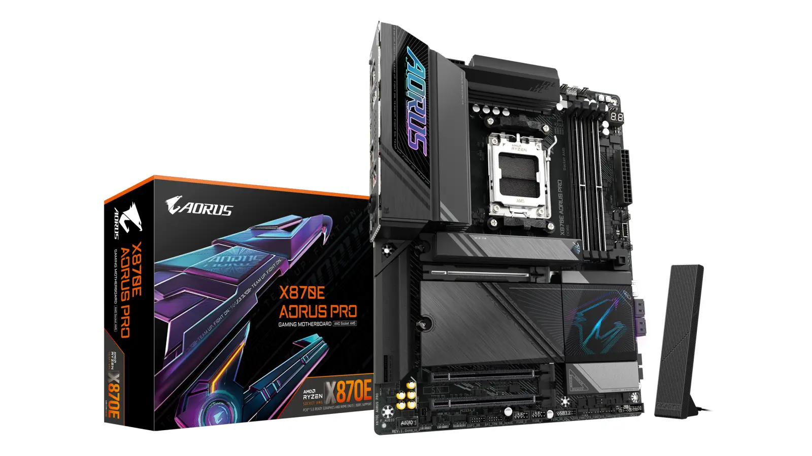 Gigabyte Matična ploča X870E AORUS PRO rev. 1.0, AMD Ryzen 8000/7000 Series, AMI UEFI, AMD X870E, ATX