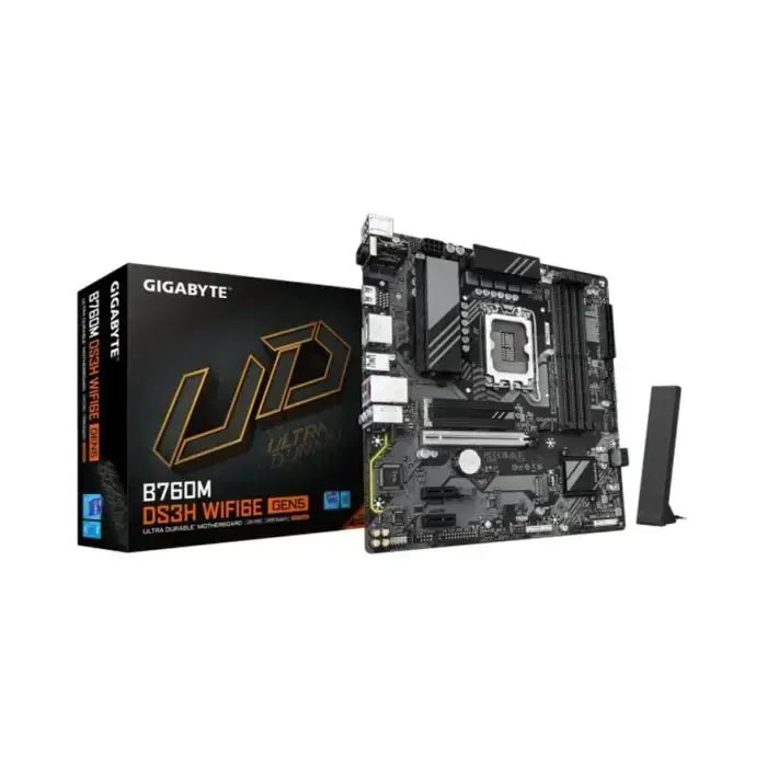 Gigabyte Matična ploča B760M DS3H WIFI6E, B760, LGA1700, HDMI, 2xDP, M.2