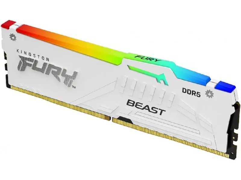 KINGSTON RAM memorija DIMM DDR5, 16GB, 5.600MHz, FURY Beast White RGB XMP (KF556C40BWA-16)