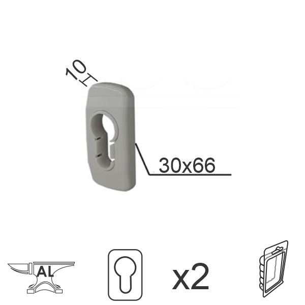 Rozeta za vrata R25 Bela 30x66x10mm (2kom) DBP1