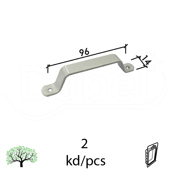 Rukohvat za nameštaj RU8 Bela 14x115x20/96mm (2kom) DBP1