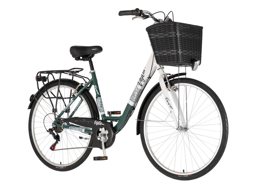 BICIKL FASHION VISITOR BLOOM 28" ALU 19" V-BRAKE 6 BRZINA 155-178CM (S/M) ZELENO BELI