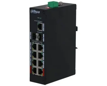 Dahua Switch PFS3211-8GT-120-V2, Unmanaged, 8-portni PoE, Crni