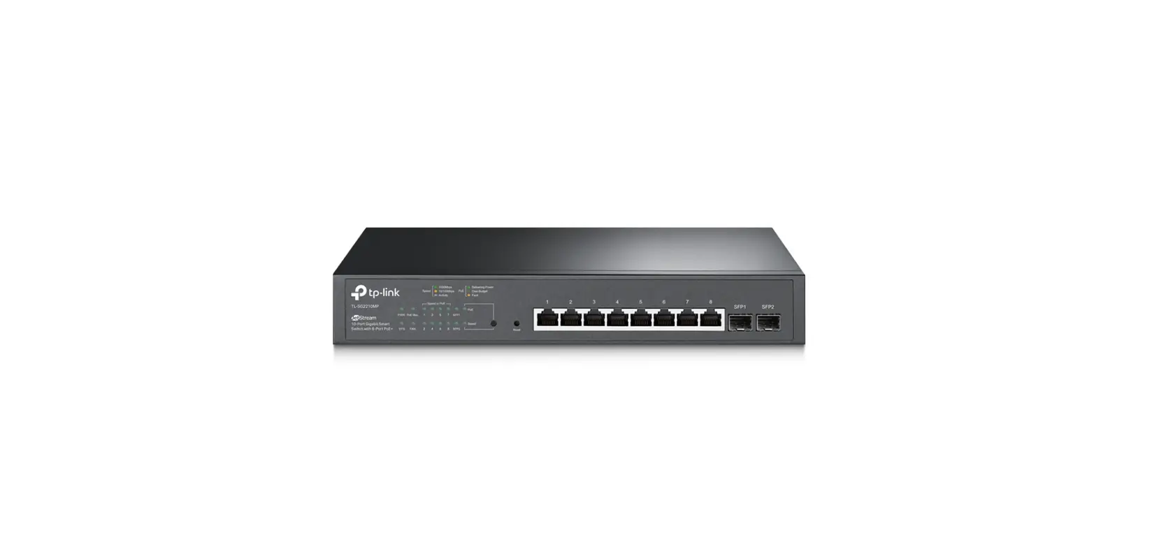 TP-Link Switch TL-SG2210MP gigabit/10xRJ45/8xPOE/2xSFP/Rackmount/metalno kućište crni