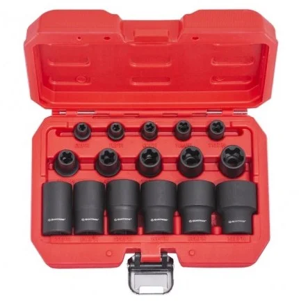 Set udarnih 5-ugaonih E-torx kljuceva 16kom 50016