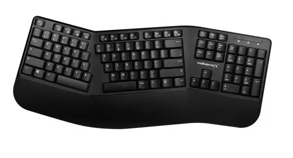 VolkanoX Bežična tastatura Ergo VK-20300-BKV2, US, Crna