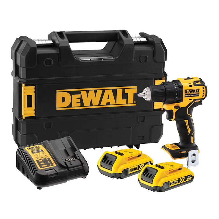 Dewalt – Akumulatorska vibraciona bušilica – odvrtač; 2×2,0Ah 18V XR ; 65Nm u T-STAK koferu – DCD708D2T