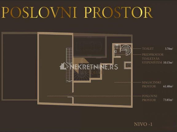 Lokal sa dva nivoa, dva garazna mesta i dvorištem – savršeno za vaše poslovanje