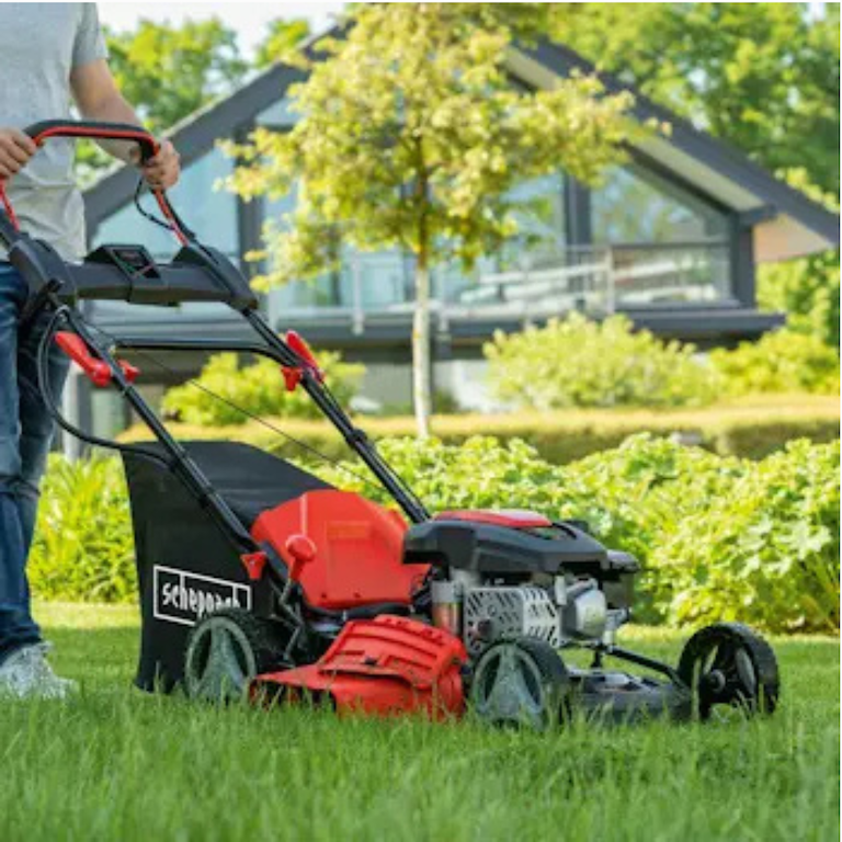 Scheppach – Benzinska samohodna kosačica 3.5KS MS150-46E + ELEKTRO START 20V IXES baterija 2Ah i punjač – 71690