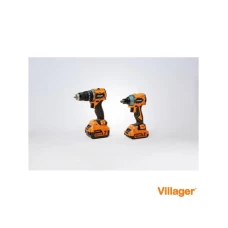 VILLAGER FUSE set bušilica VLP 5121 + odvrtač VLP 6420, baterija 1x2,0Ah,1x4,0Ah, punjač 2,4A