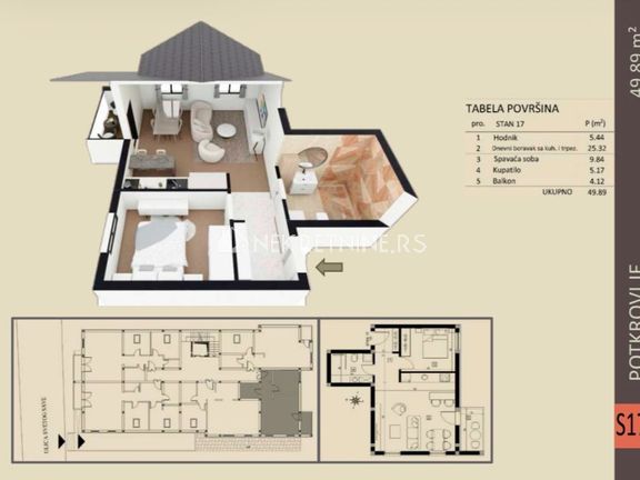 Dvosoban stan u izgradnji, 49,89m², PK, Obrenovac, 82.318€