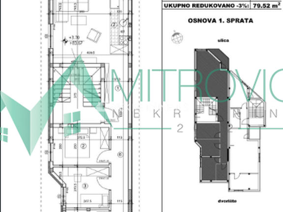 Stan,NOVI SAD,VETERNIK,kv: 80.00, € 186000, ID: 1004027