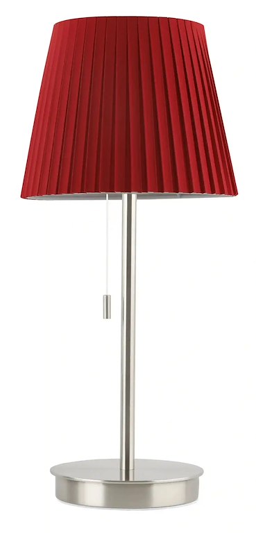 Rea Light Helena HN2432B-NCKL/RD Stona lampa, E27, 40W, O22cm, Nikl-crvena