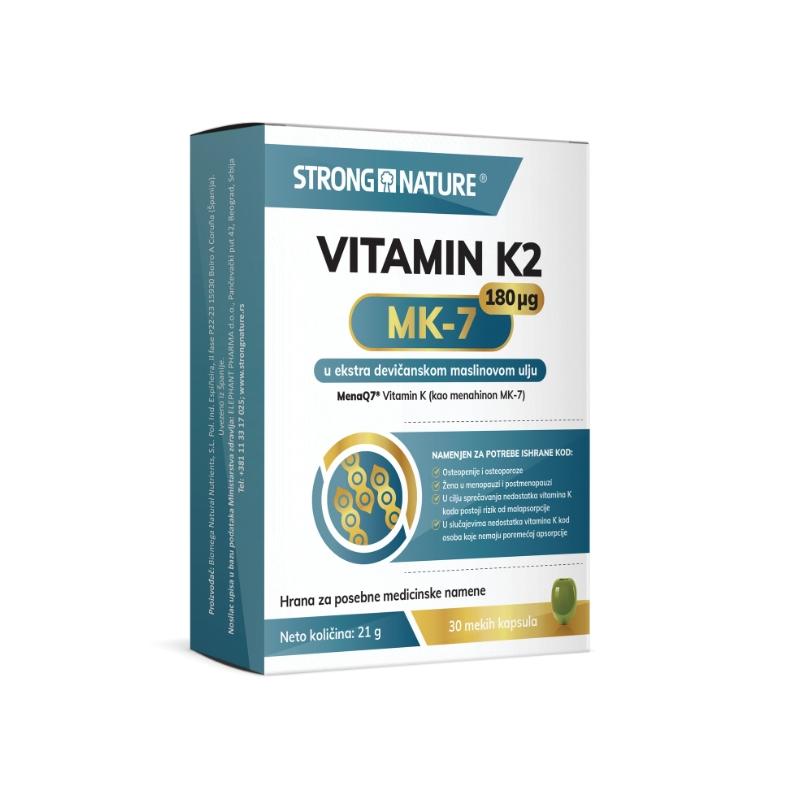 Strong Nature Vitamin K2 MK-7 180 mcg 30 kapsula