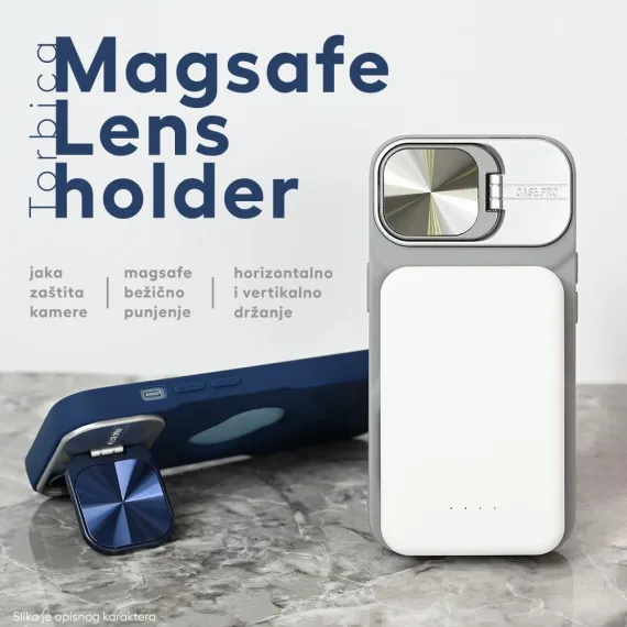 Maska Magsafe Lens holder za iPhone 13 ljubicasta