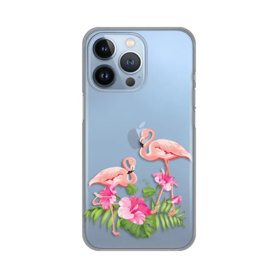 Maska Silikonska Print Skin za iPhone 13 Pro Flamingo