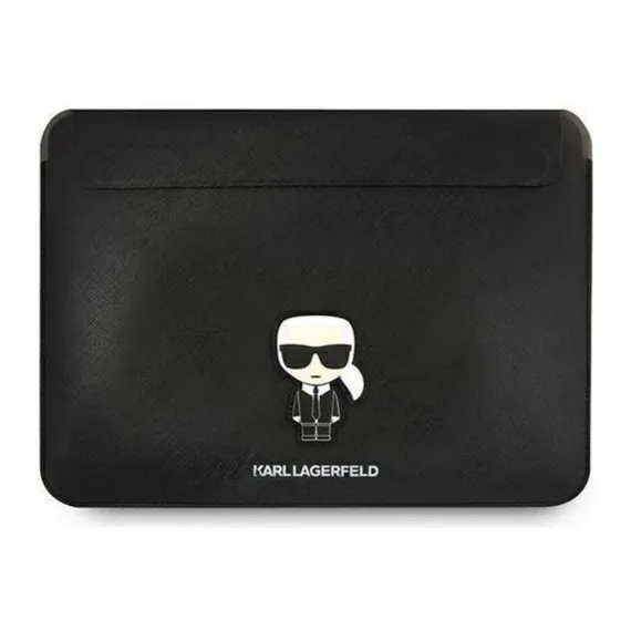 Torba za laptop Karl Lagerfeld Sleeve Saffiano Ikonik 16."" crna (KLCS16PISFBK)