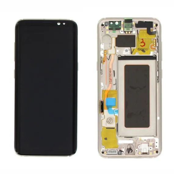 LCD ekran / displej za Samsung Galaxy S8 + Touchscreen + frame Gold Service Pack ORG/GH97-20457F