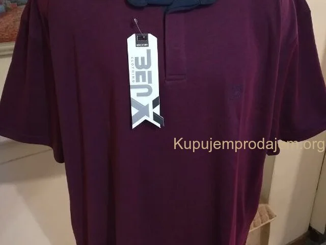 Kvalitetna muska pamucna majica sa kragnom Benx u velikom broju 4XL 5XL Bordo