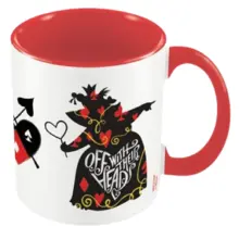 Šolja - Alice in Wonderland, Queen of Hearts, Off With Her Head, Red Inner