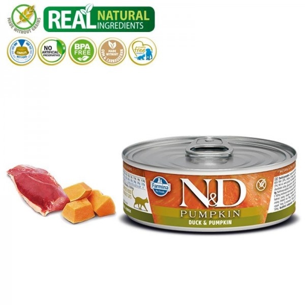 N&D Vlažna hrana konzerva Cat Pumpkin Duck&Pumpkin 80g