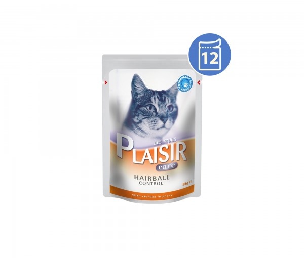 Plaisir Care preliv Vlažna hrana za mačke Hairball 85g x 12kom pakovanje