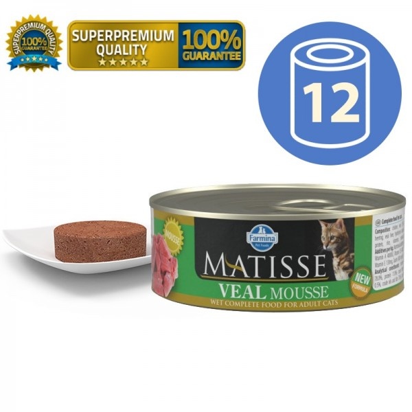 Matisse Cat Mousse Vlažna hrana Veal 85g x 12kom pakovanje