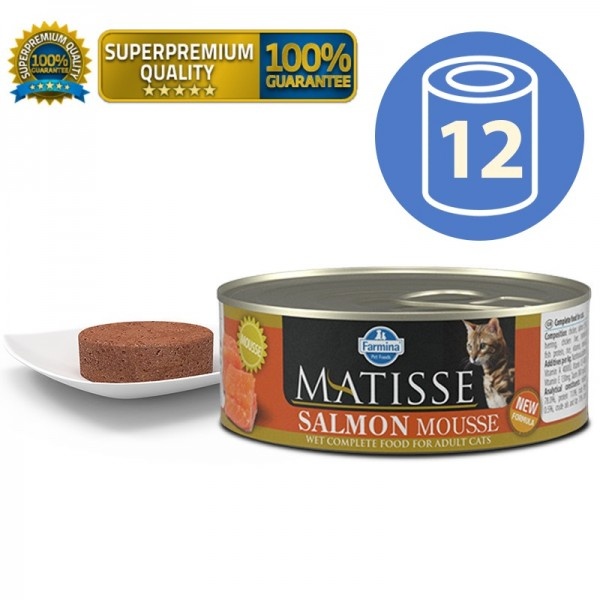 Matisse Cat Mousse Vlažna hrana Salmon 85g x 12kom pakovanje