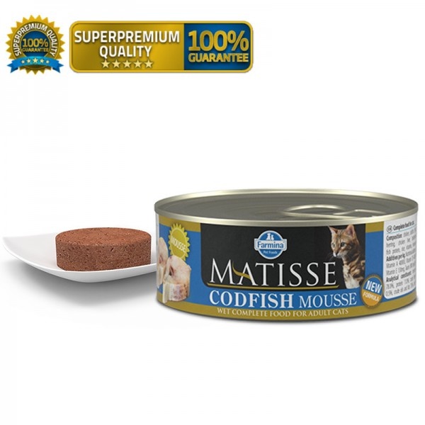 Matisse Vlažna hrana Cat Mousse Codfish 85g