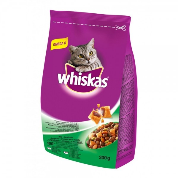 Whiskas Briketi Adult Suva hrana jagnjetina, šargarepa i kroketi 300g