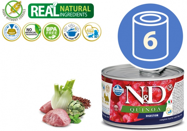 N&D Vlažna hrana Can Dog Quinoa Mini Digestion 140g x 6kom pakovanje