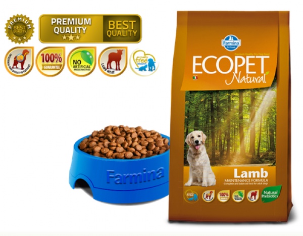 Ecopet Suva hrana Natural High Premium Lamb Medium Adult 10kg+2kg Gratis