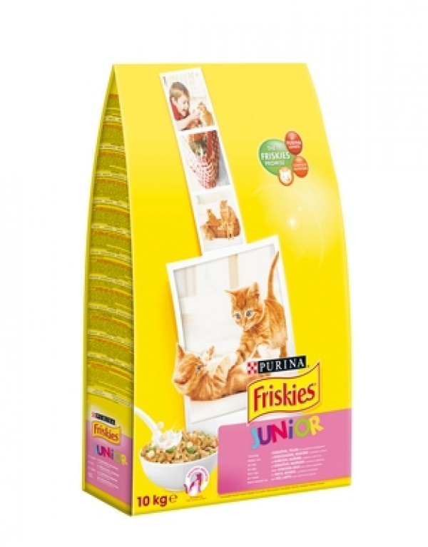 Friskies Suva hrana za mačiće JUNIOR Piletina, Mleko i Povrće 10Kg