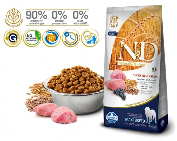 N&D Suva hrana LG Maxi Adult Lamb&Blueberry 12 kg