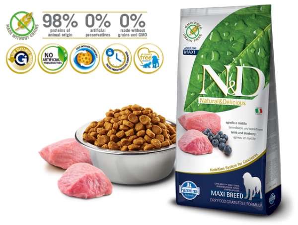 N&D Suva hrana Prime Maxi Adult Lamb&Blueberry 12kg