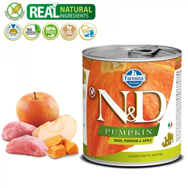 N&D Vlažna hrana konzerva Dog Pumpkin Boar&Pumpkin&Apple 285g