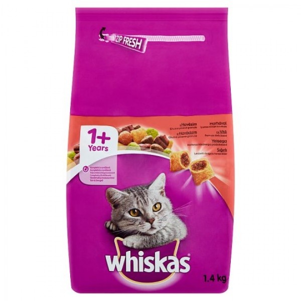 Whiskas Briketi Adult Suva hrana govedina, šargarepa i kroketi 1.4 Kg