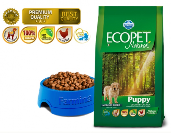 Ecopet Suva hrana Natural High Premium Puppy Medium 10Kg+2Kg Gratis