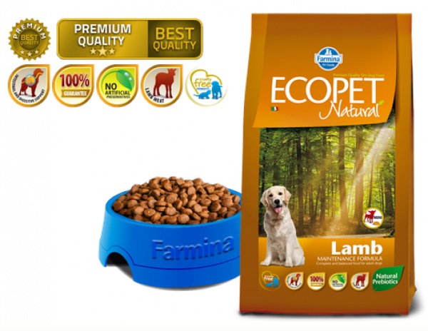 Ecopet Suva hrana Natural High Premium Lamb Mini Adult 10kg+2kg Gratis
