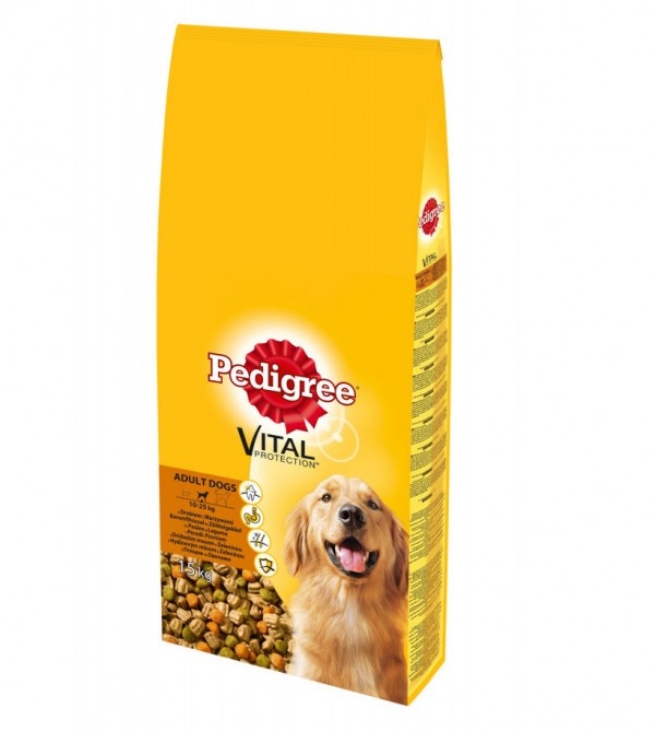 Pedigree Suva hrana Adult živina i povrće 15Kg