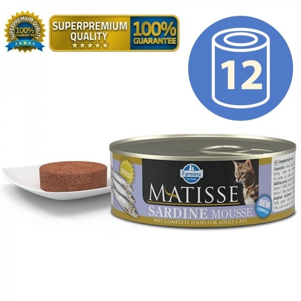 Matisse Cat Mousse Vlažna hrana Sardine 85g x 12kom pakovanje