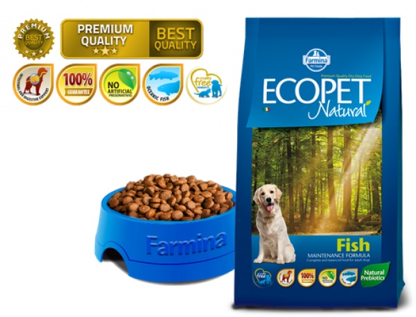 Ecopet Natural Fish Adult Medium 10kg+2kg gratis