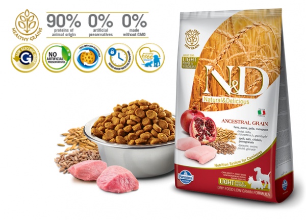 N&D Suva hrana LG Light Mini and Medium Chicken&Pomegranate 2,5 kg