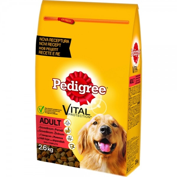 Pedigree Suva hrana Adult govedina i živina 2.6 kg
