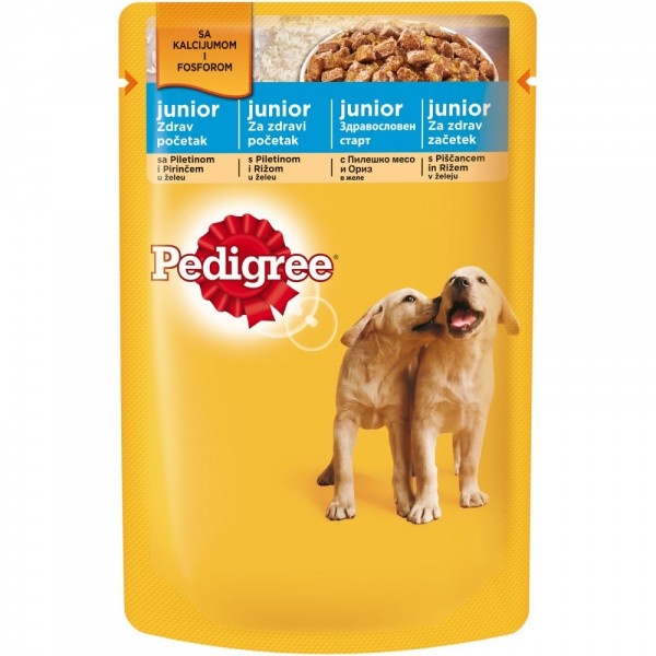 Pedigree Vlažna hrana kesica Junior piletina 100G