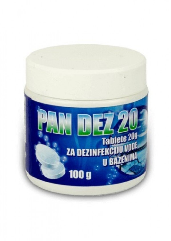 Pan dez 20 - Tablete hlora od 20g za dezinfekciju vode 500g